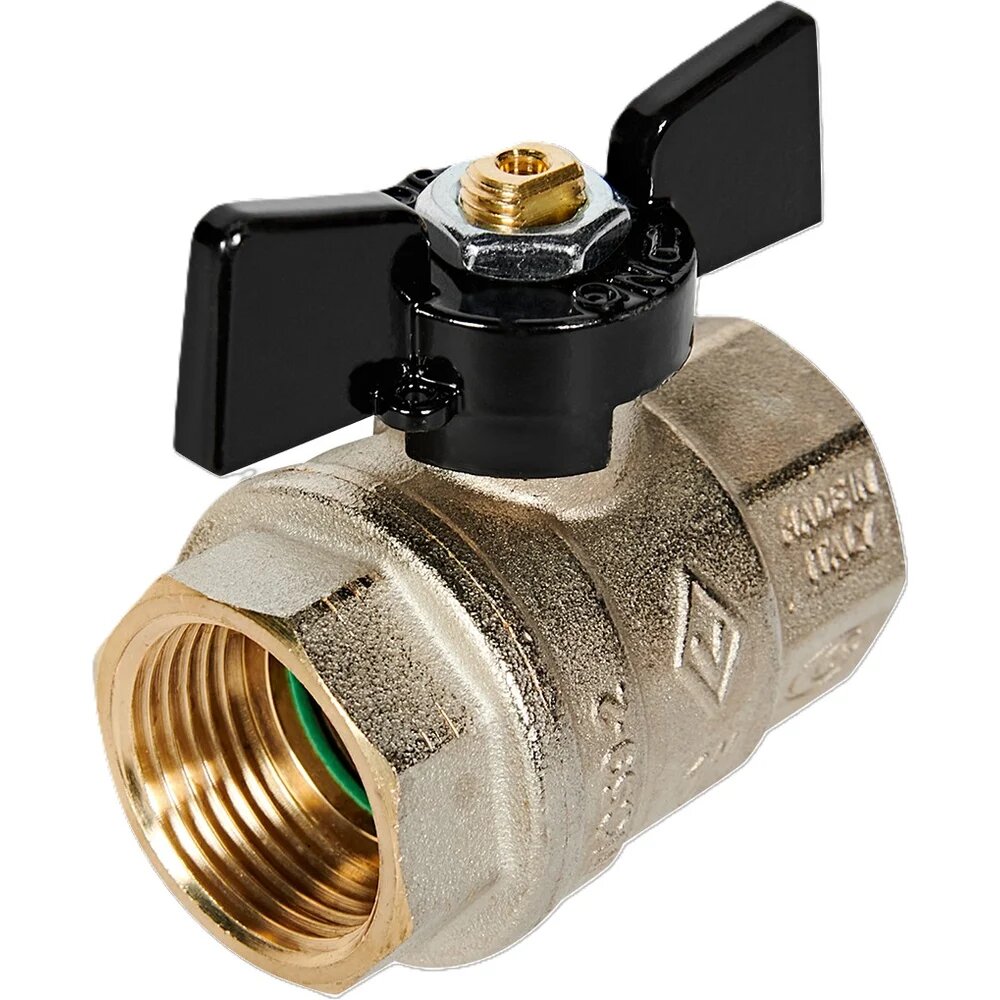 Шаровый кран В/В Ду-25 /1" бабочка черная Bugatti OREGON 03020072, черный