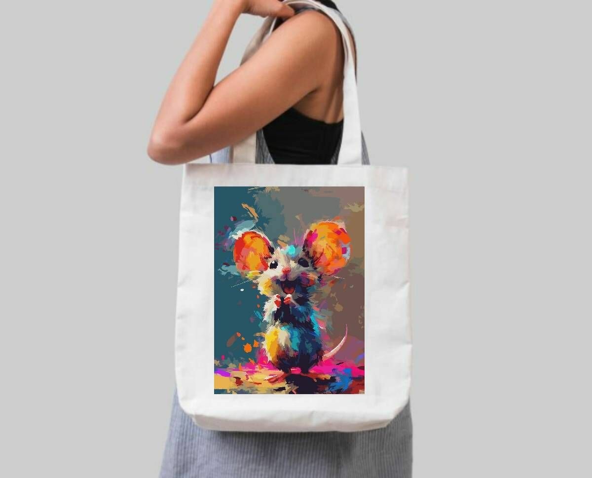 Термотрансфер "Мышка акварель" 25х18, на одежду