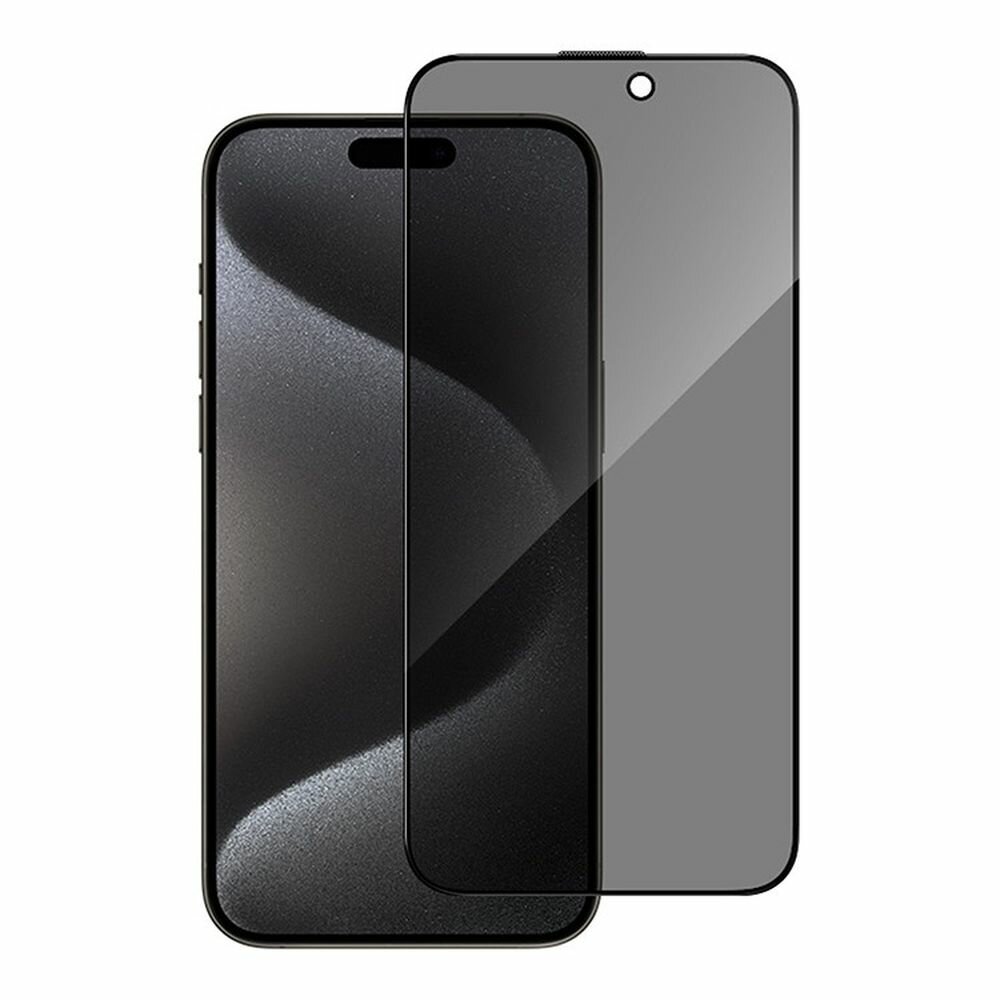 Защитное стекло BlueO для iPhone 16 Pro Anti-peep Black (приватное) + installer