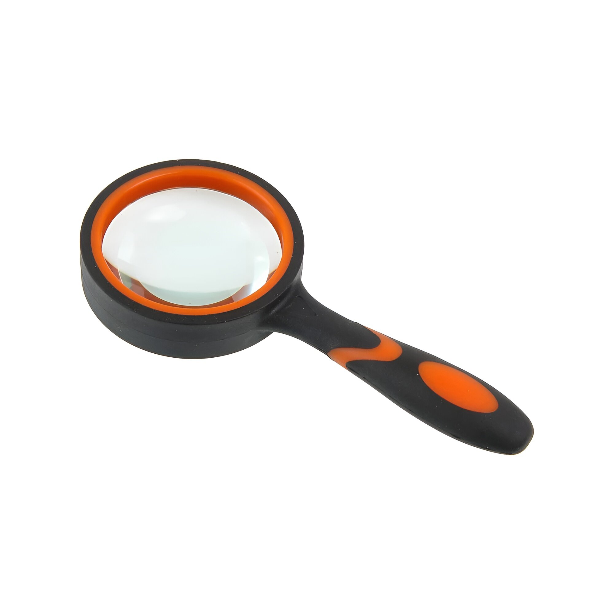 Лупа Veber 50, с ручкой, круглая, 10-кратное увеличение, черная/оранжевая