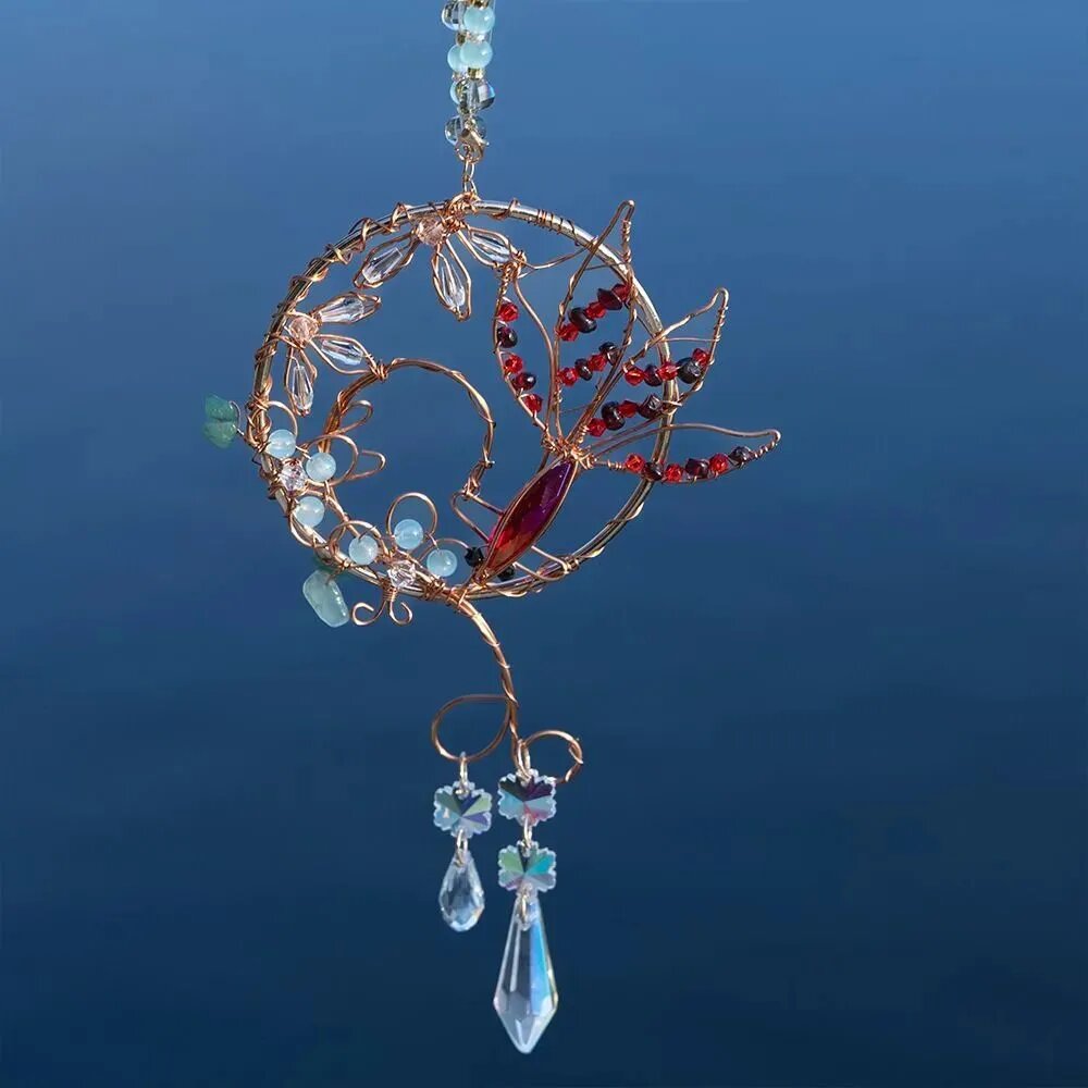 Ловец солнца / снов / света , подвеска интерьерная, призма радужная, хрустальный ловец радуги на окно 1 шт