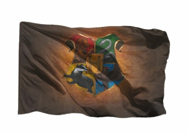 Флаг Гарри Поттер на шёлке, 70х105 см для ручного древка