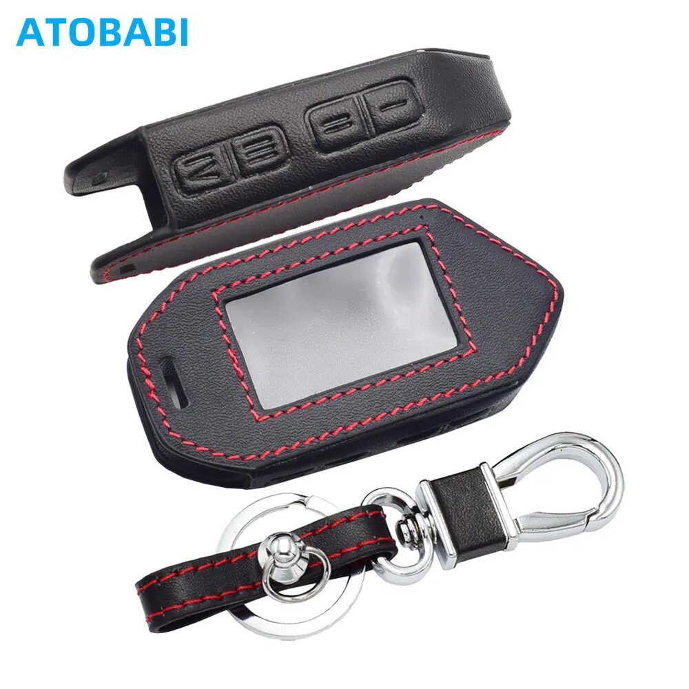 Кожаный чехол для автомобильных ключей Scher-Khan Mobicar A B 1 2 3 M10 M20, двусторонняя автомобильная сигнализация, ЖК-дисплей, пульт дистанционного управления, чехол, аксессуар