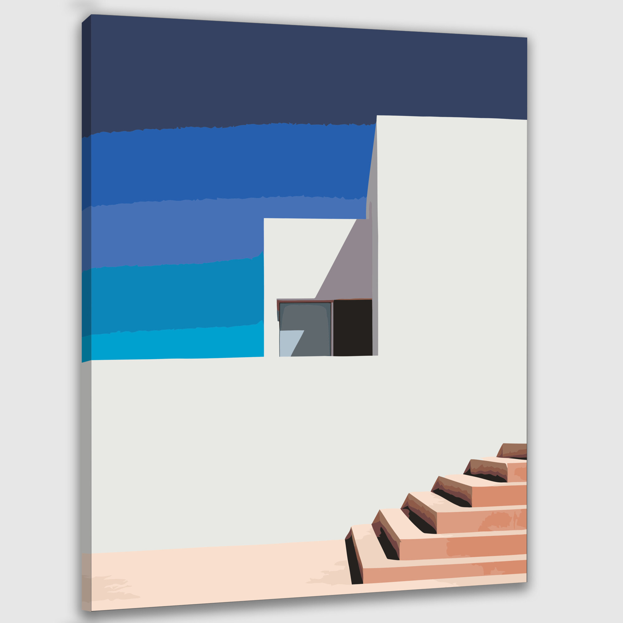 Картина по номерам 40x50 см, современная архитектура, минимализм, чистые линии, открытые пространства, простота