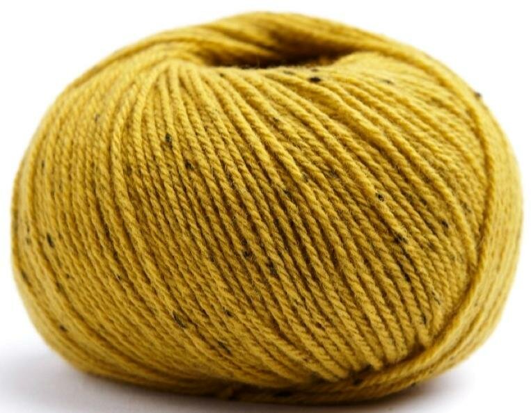 Como Tweed /Комо Твид/ пряжа Lamana (100% шерсть мериноса сверхлегкая), 25г/120м (67 твид, senf (горчица), желтый)