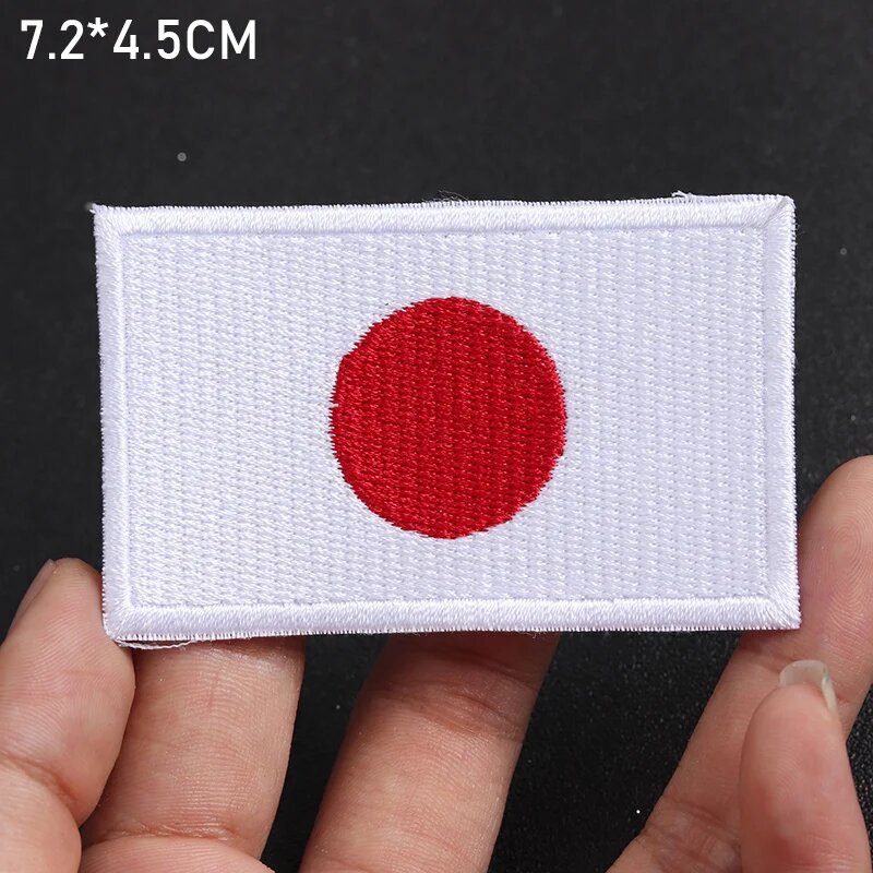 Вышитые флаговые нашивки стран Красный, G-BT0046-3