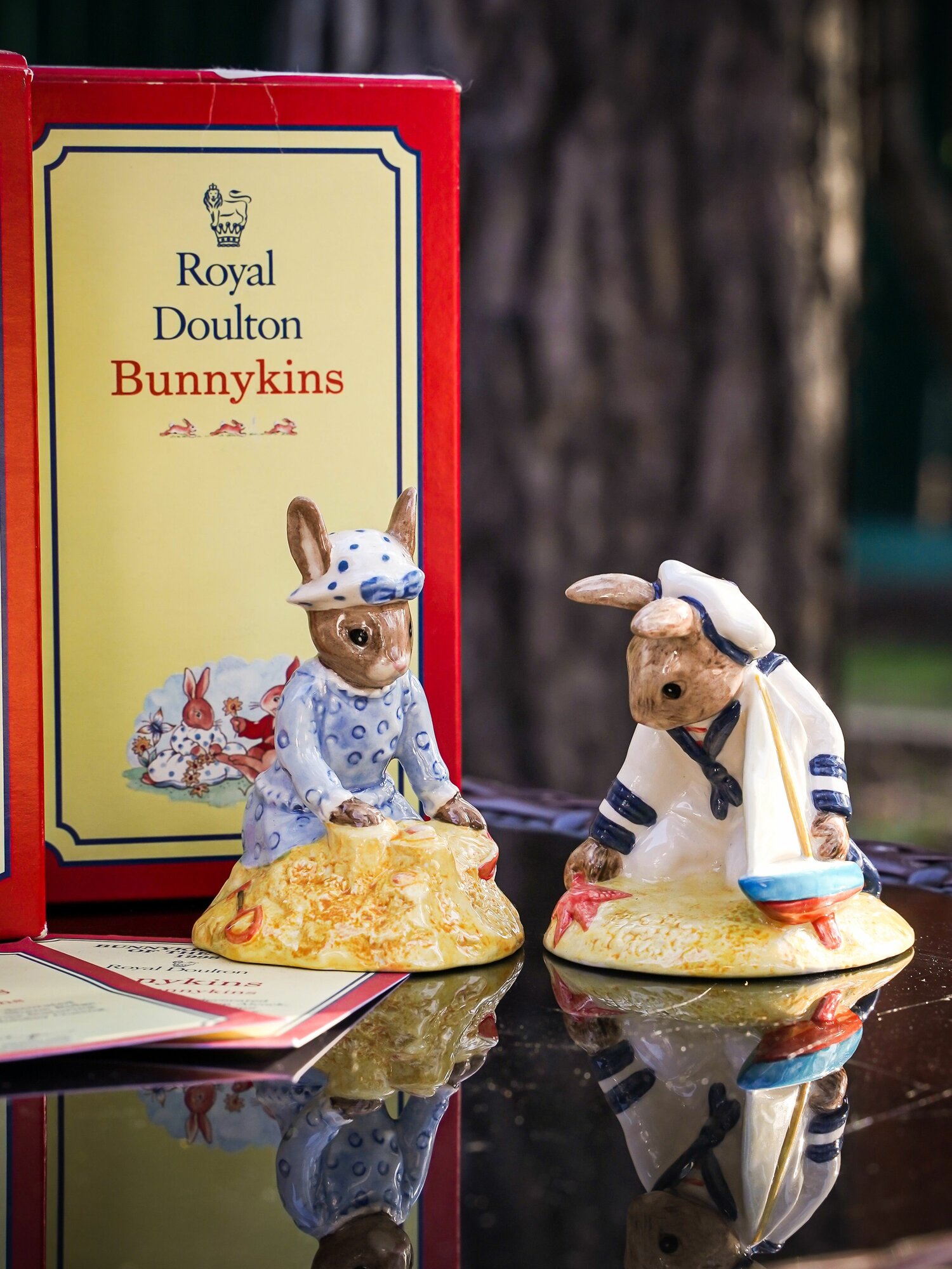 Royal Doulton фигурки кролики на пляже, Англия, 1996-1997 гг.