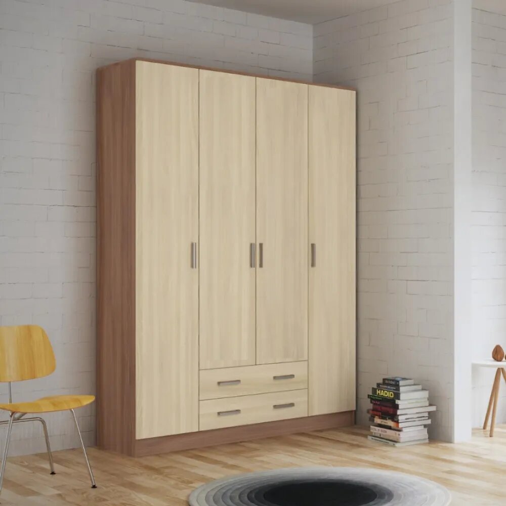 Шкаф мршр 10/Квадро без зеркал Ясень шимо темный/Ясень шимо светлый