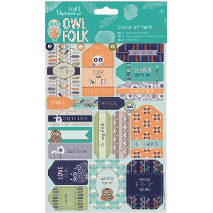 Набор бумаги с высечкой Пожелания Owl Folk 14,8 х 21 см DOCRAFTS PMA157253