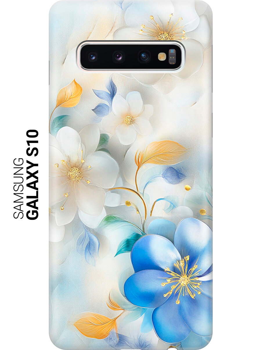 Силиконовый чехол на Samsung Galaxy S10 с принтом "Цветочная нежность"