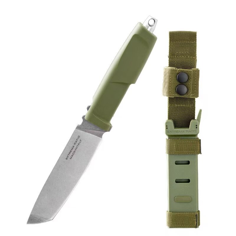 GIANT MAMBA Outdoor Fixed Blade Integrated Tactical Knife N690 Tool material 58-60HRC hardness nylon fiberglass sheath EDC tool