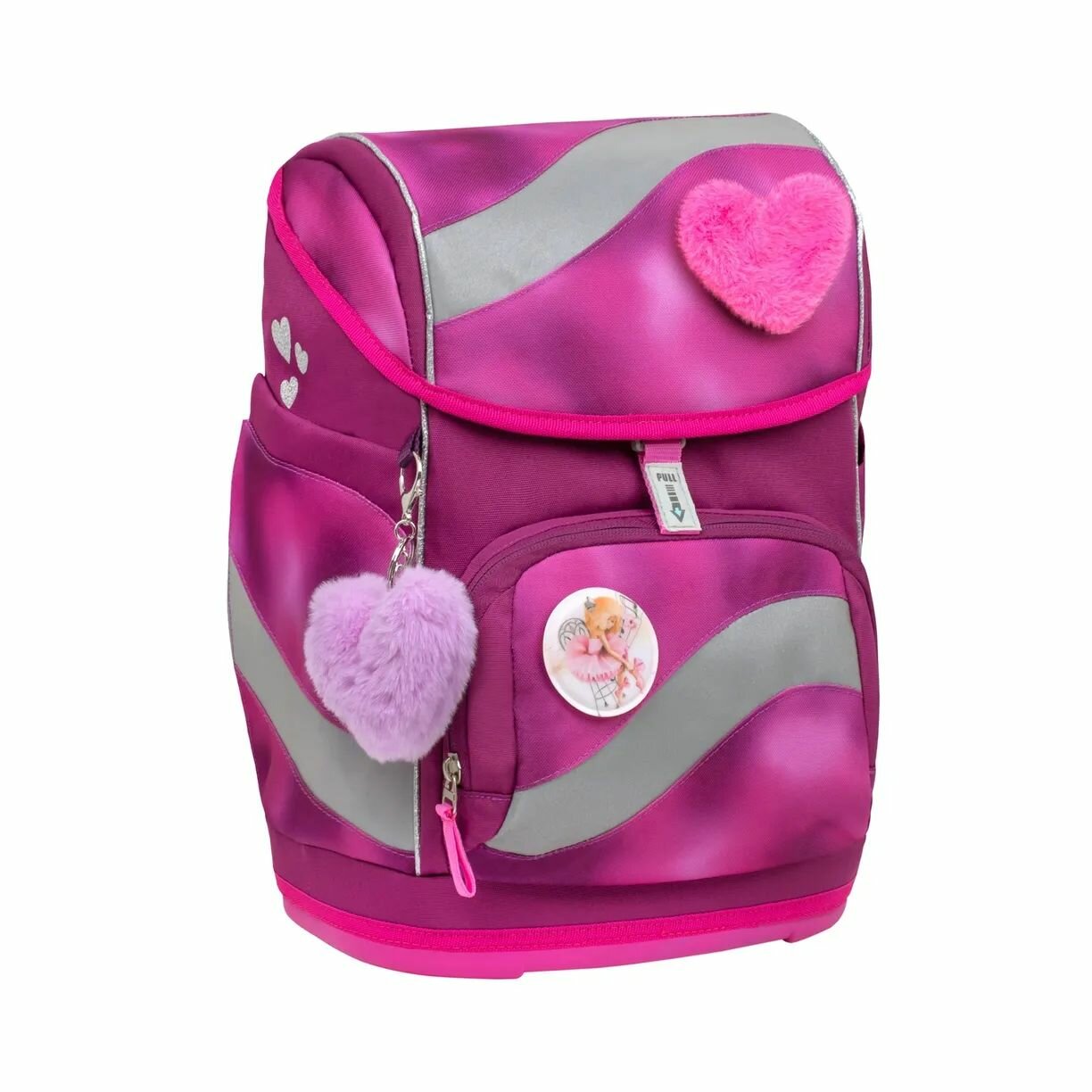 Ранец Belmil Smarty SHINY 405-51-10, для девочек, регулируемый, эргономичный, розовый