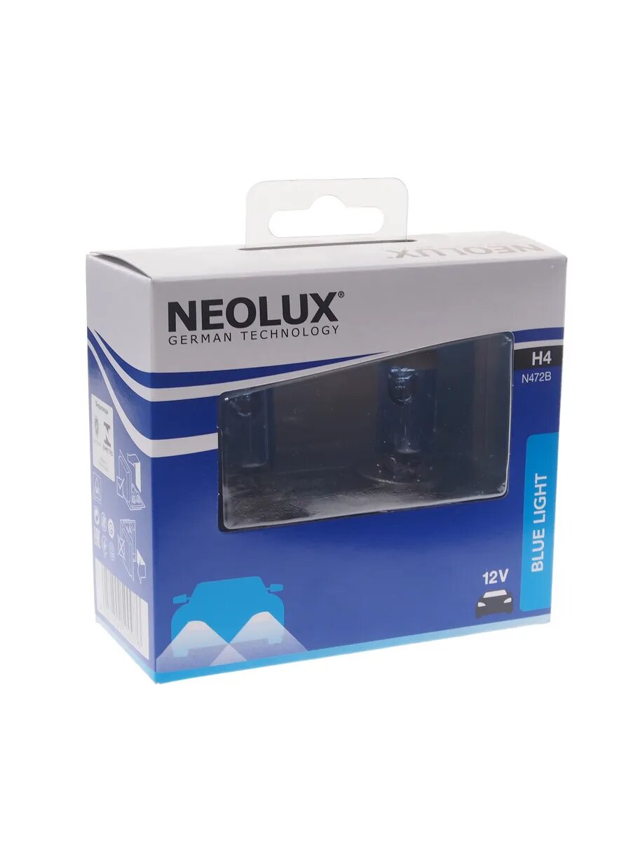 Автолампа H4 60/55 P43t-38 BLUE LIGHT 4000K 2шт 12V NEOLUX