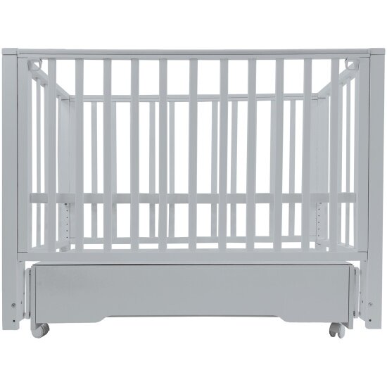 Кроватка Sweet Baby Vittoria с маятником и ящиком серая