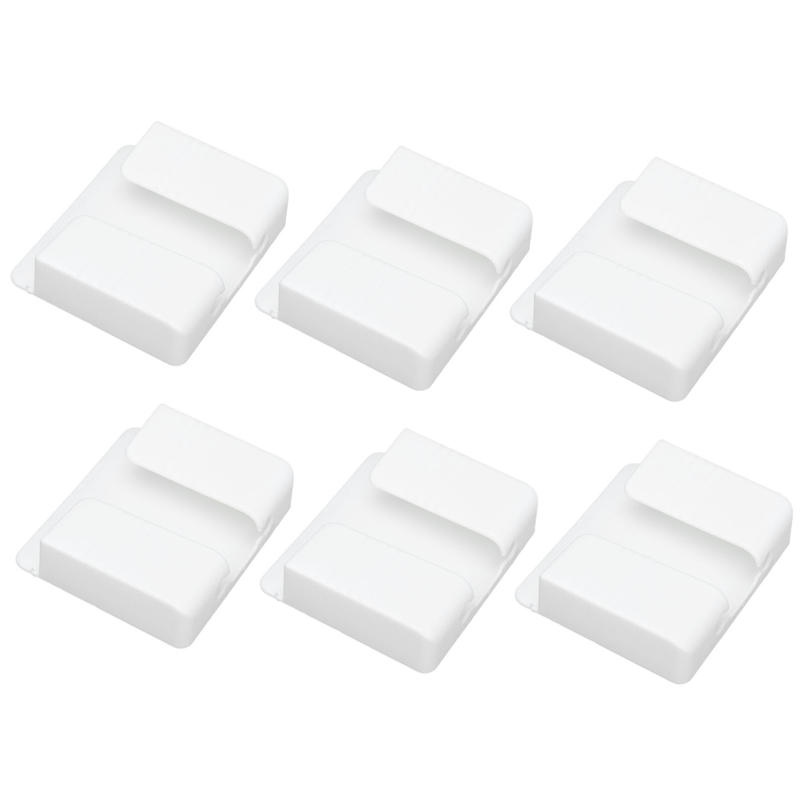 6 шт, настенный держатель для телефона, универсальная клейкая подставка для зарядки мобильного телефона для дома, спальни, ванной комнаты, белый цвет