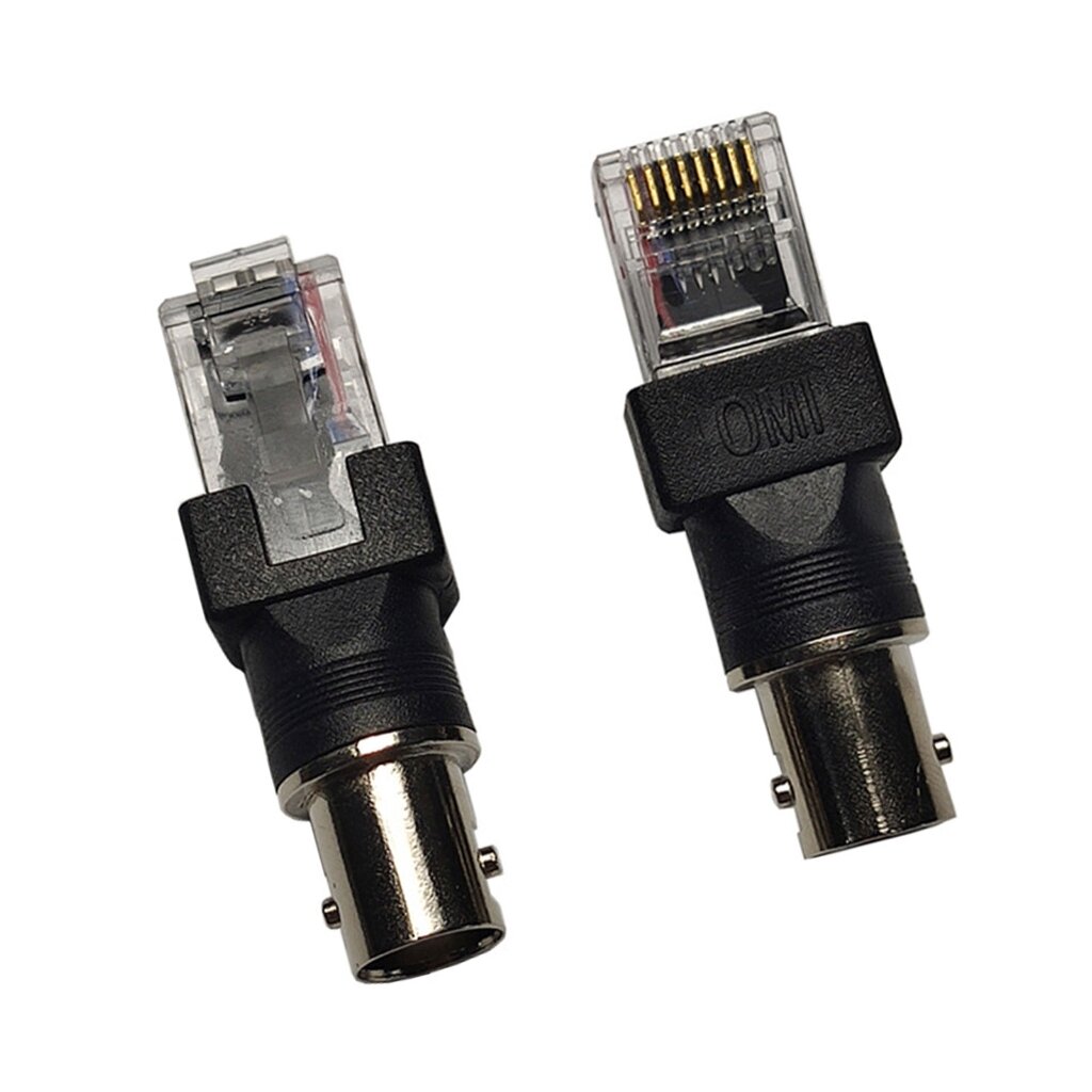 Коаксиальный адаптер BNC от штекера к штекеру RJ45 для использования с тестерами и искателями проводов