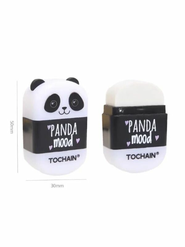 Многофункциональная портативная точилка для карандашей с ластиком в форме милой панды