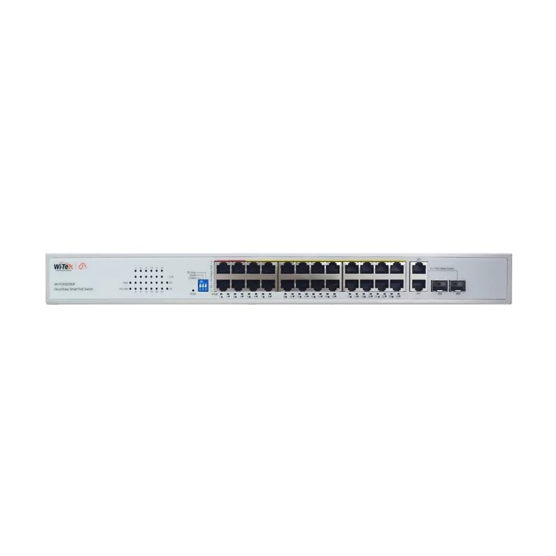 WI-PCES226GF, настраиваемый PoE 280Вт, 24FE PoE + 2Combo GE/SFP, Easy Smart