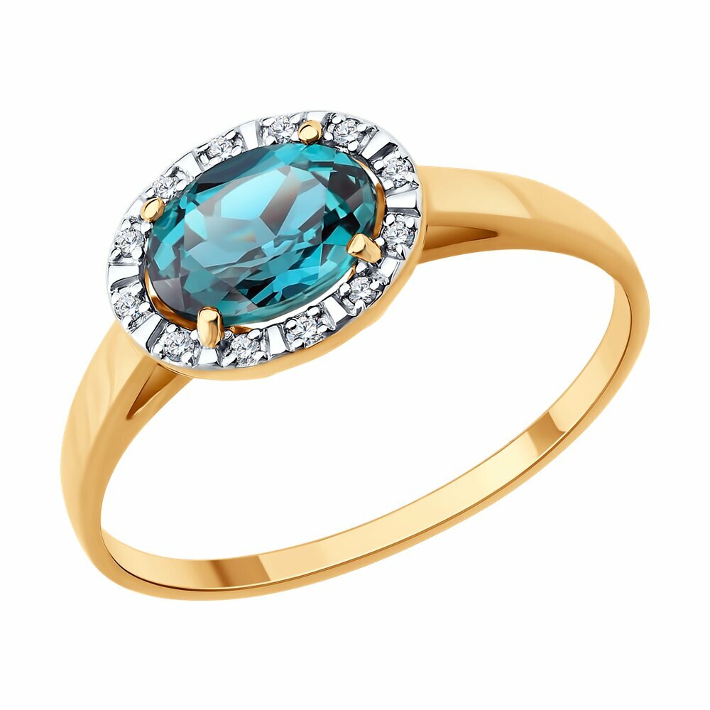 Кольцо, красное золото, 585 проба