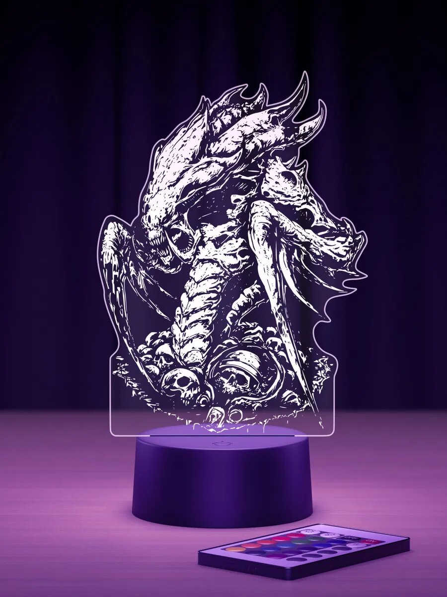 Ночник Игра Старкрафт - StarCraft. Подарок геймеру — декор для игровой комнаты с символикой популярных игр, узнаваемыми персонажами и атмосферой киберспорта.