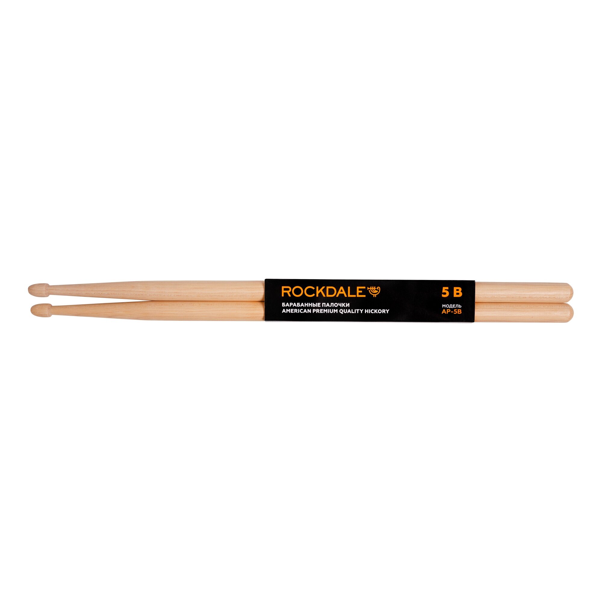 Палочки барабанные ROCKDALE AP-5B American Premium Quality Hickory, американский орех, деревянный наконечник