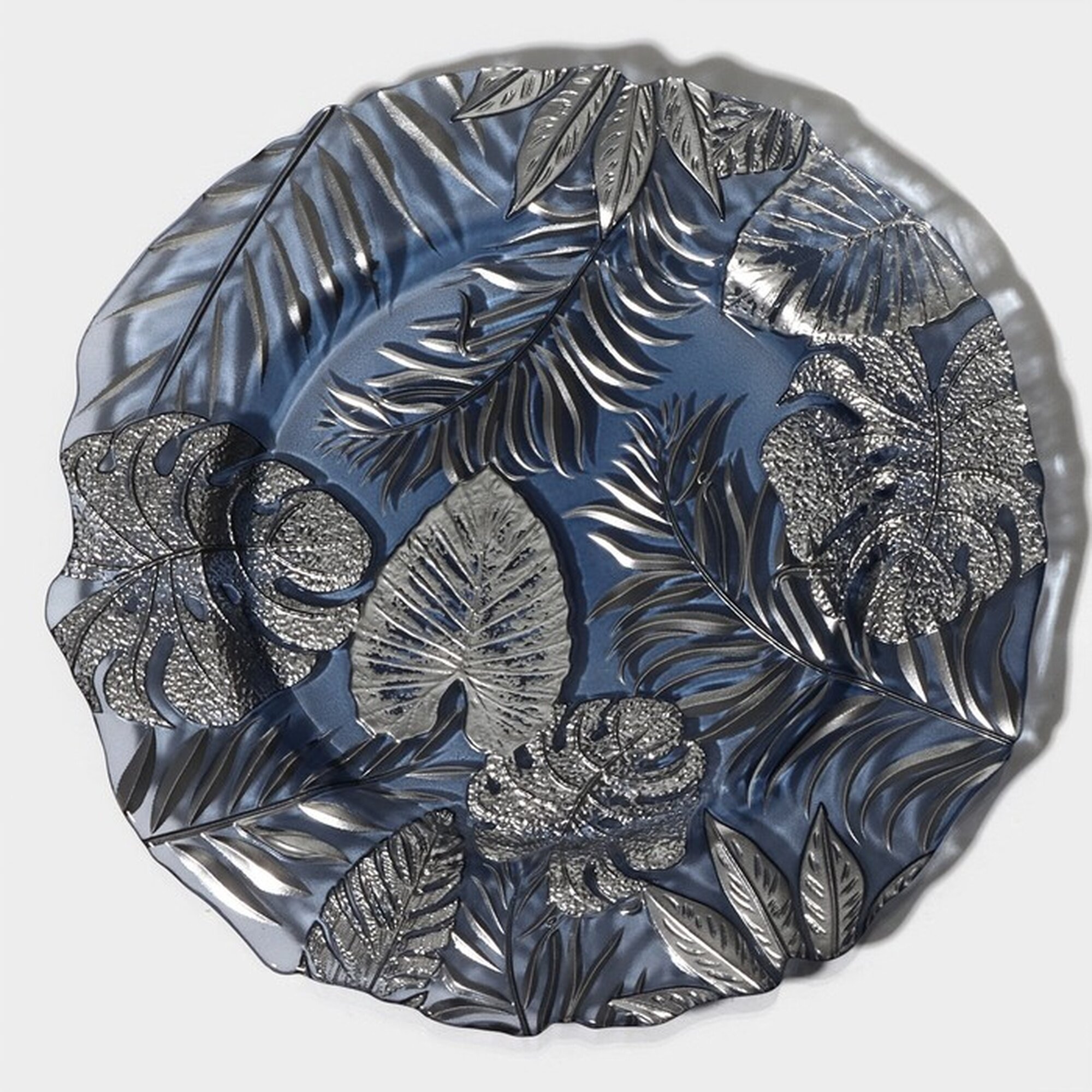 Тарелка SKYPHOS "Арабис", подстановочная, круглая, 33 см, голубой