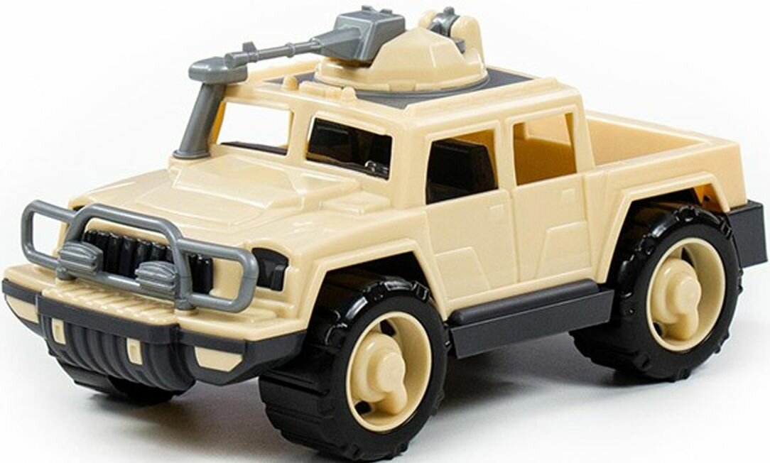 Пластиковая модель "Автомобиль-пикап военный Разведчик-Сафари" с 1-м пулемётом для детей, игрушечный транспорт, машинка детская, сюжетно-ролевая игрушка для игр в песочнице и дома