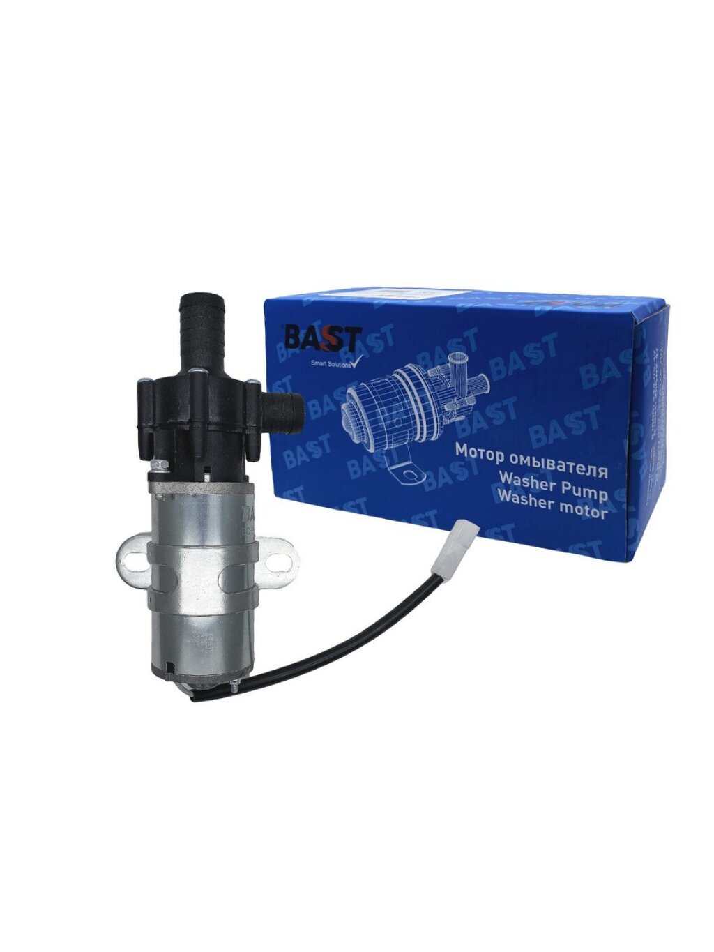 Помпа дополнительная D 18 12В для а/м ГАЗель "BAST" (узкий, (одинарный штекер)