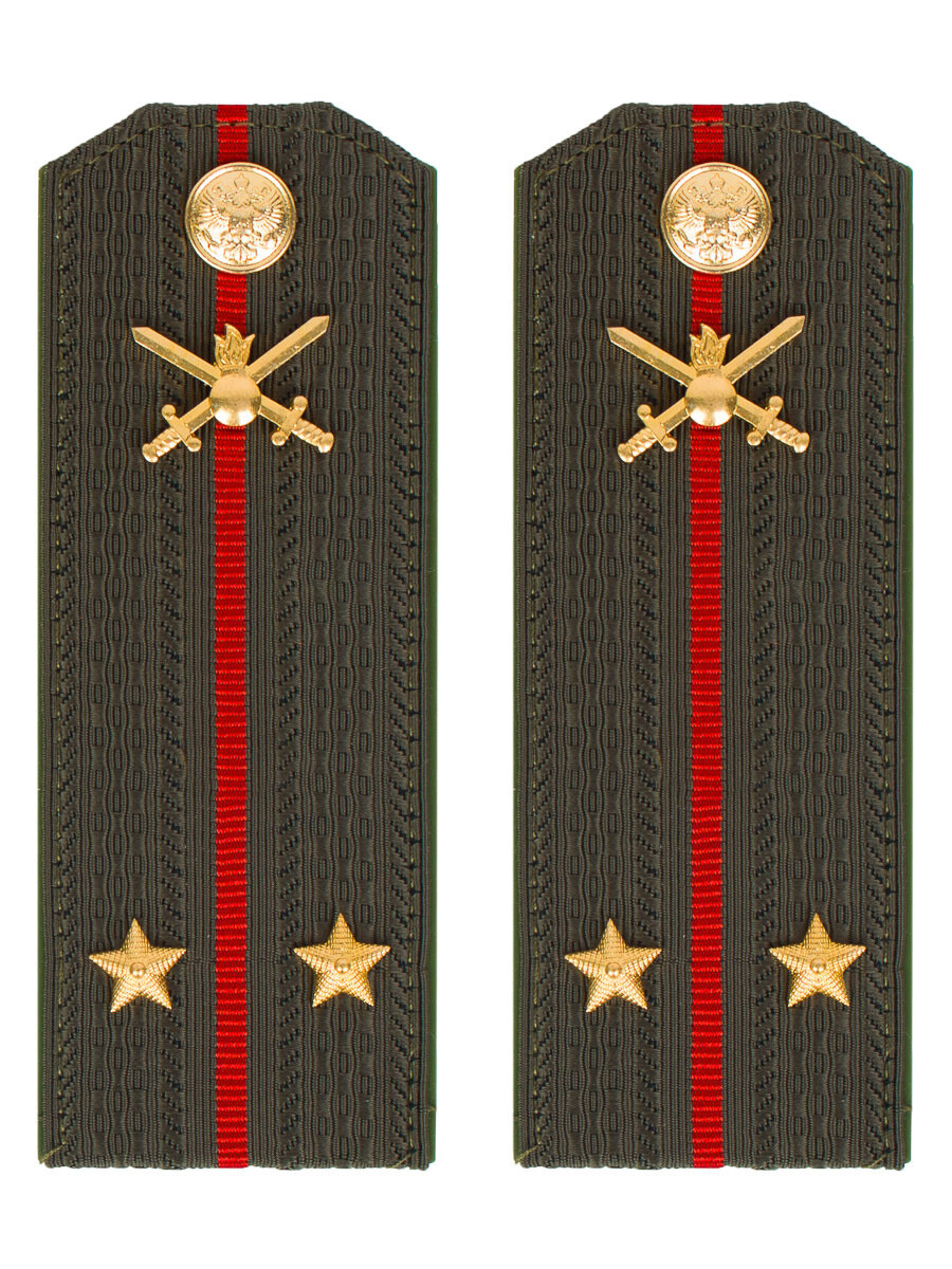 Погоны Мо Сухопутные войска зеленые звание Лейтенант Пластик