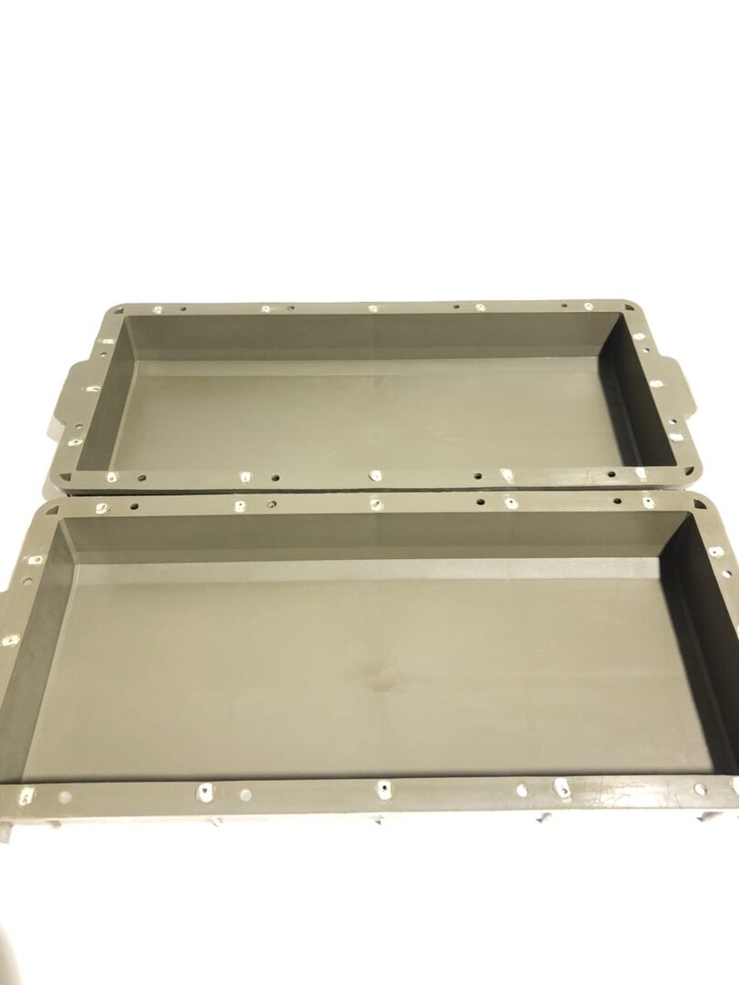 Пластиковые формы для изготовления Бордюра. Набор 2 шт. Размер 50*21*7 см.