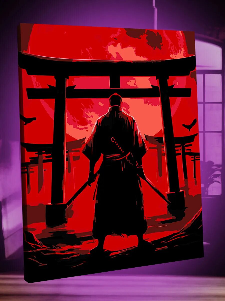 Картина по номерам Самураи