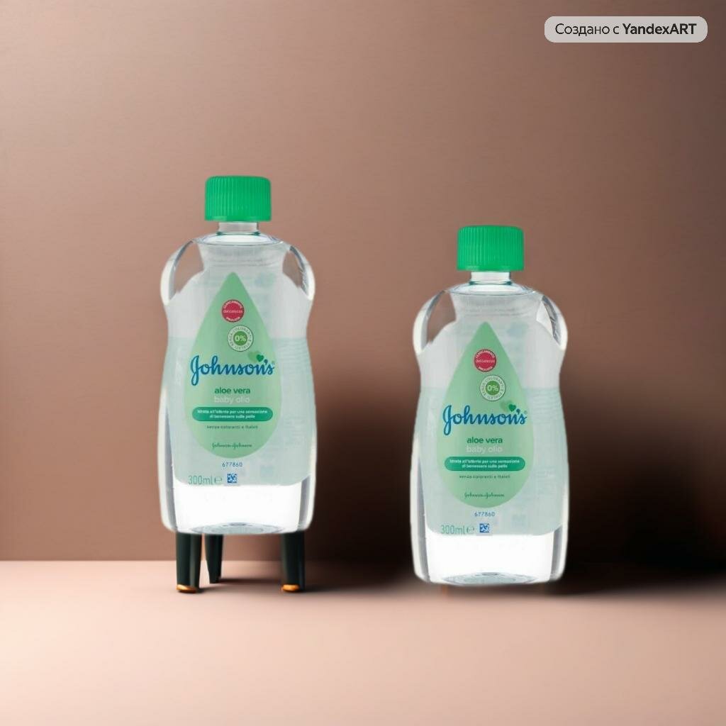 Масло косметическое Johnson's Baby детское с алоэ, 300 мл, 2 шт