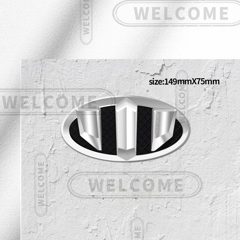 3D металлический бронзовый логотип с тремя когтями, эмблема переднего капота автомобиля, значок на руль, наклейка на багажник, наклейки для Stinger K5 K9 K3 I30 I10 149x75mm