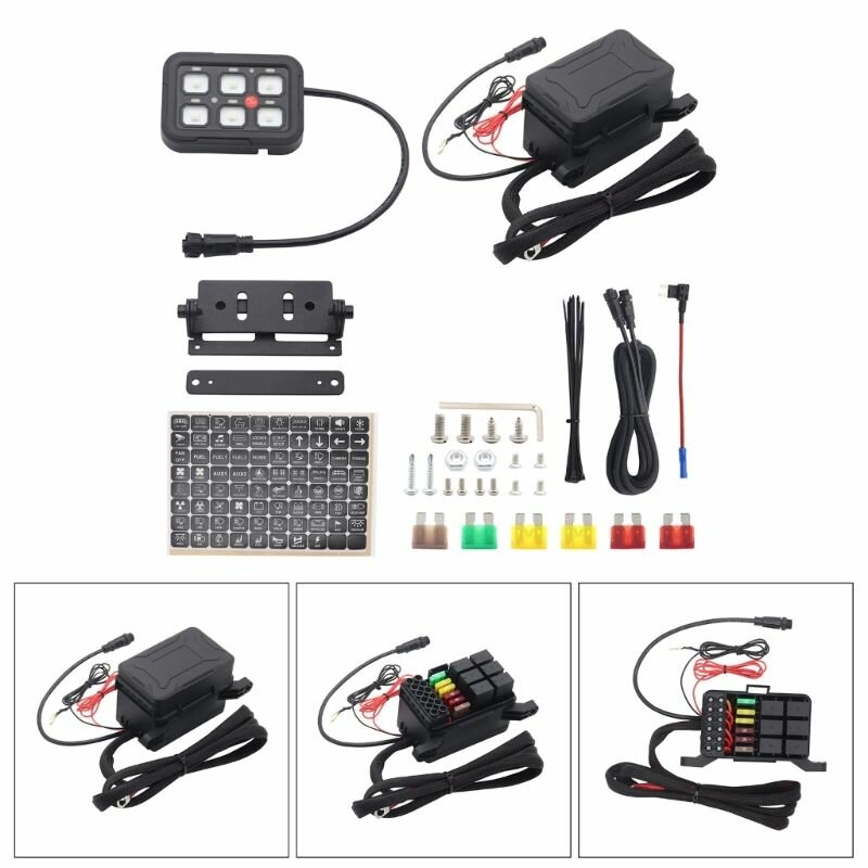 Панель 6-позиционного выключателя, предохранитель, блок реле