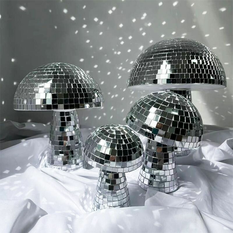 Диско-гриб , зеркальное украшение для дома в форме диско шара