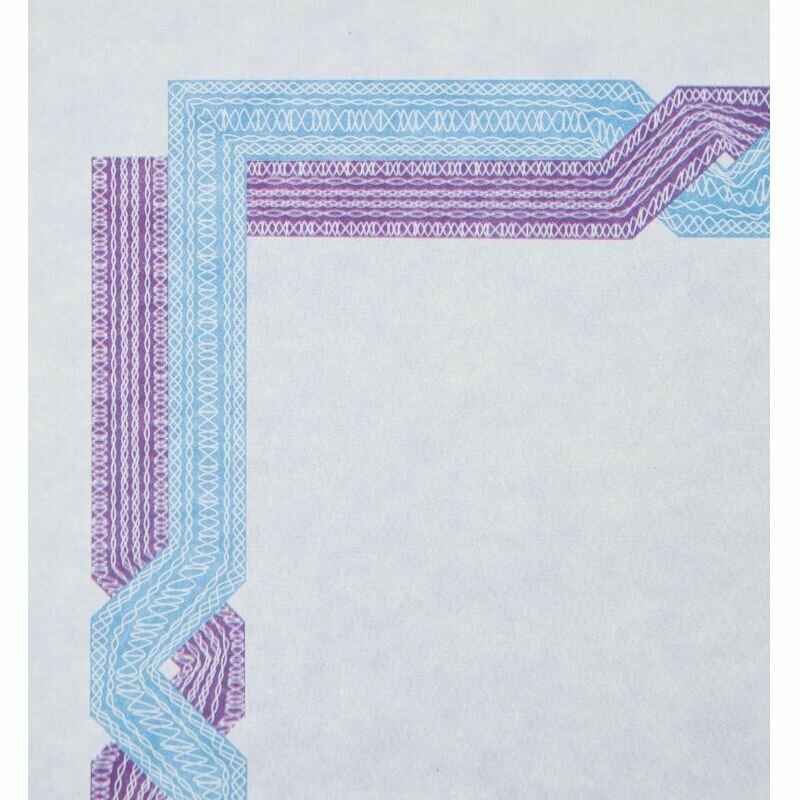 Сертификат-бумага Attache А4, сине-голубая крученая рамка, ID1, 50 шт./уп.