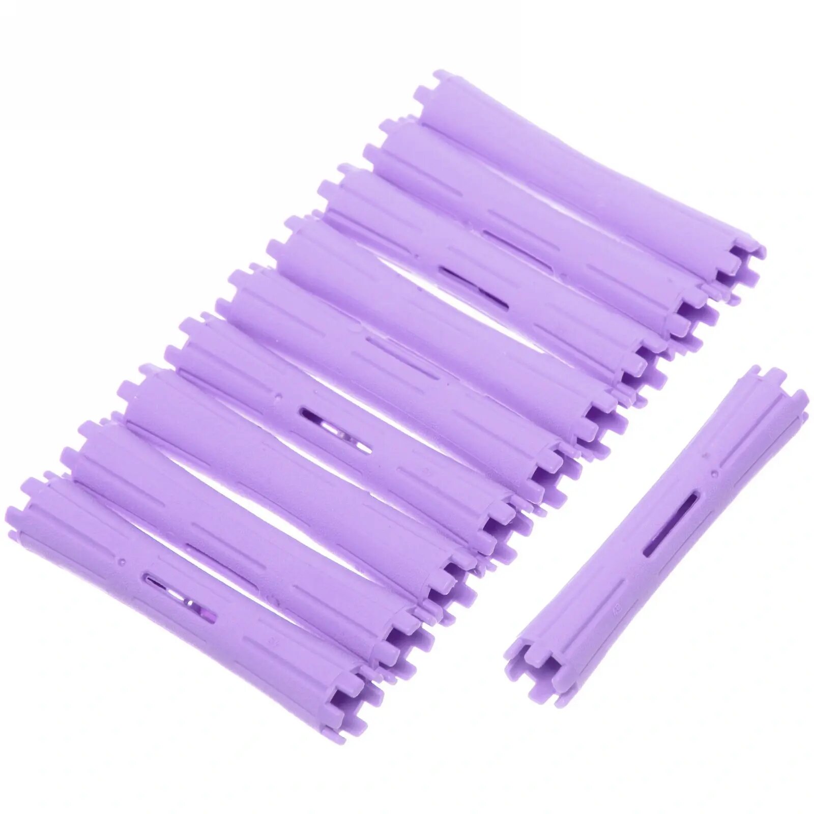 Бигуди пластиковые-коклюшки 10шт «Styling», розовые, d=1,6см, для создания локонов