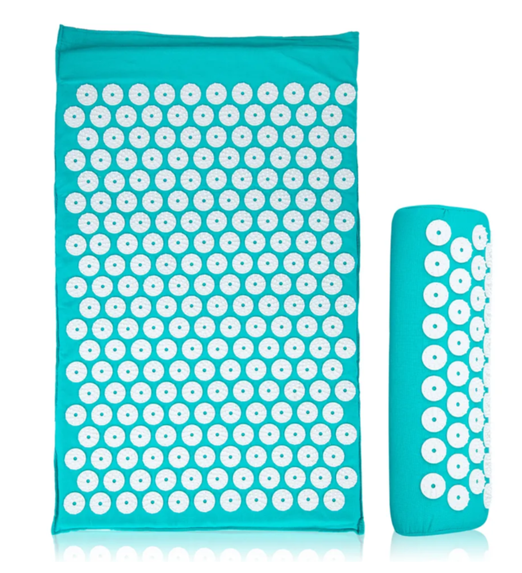 Массажный коврик MILENI, акупунктурный, надавливающий, голубой, для спины, шеи, головы, поясницы