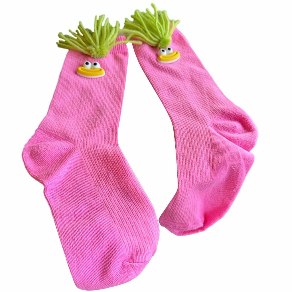 (1 пара) Чулки для милой девушки с плетеными сосисками во рту-розово-розовые