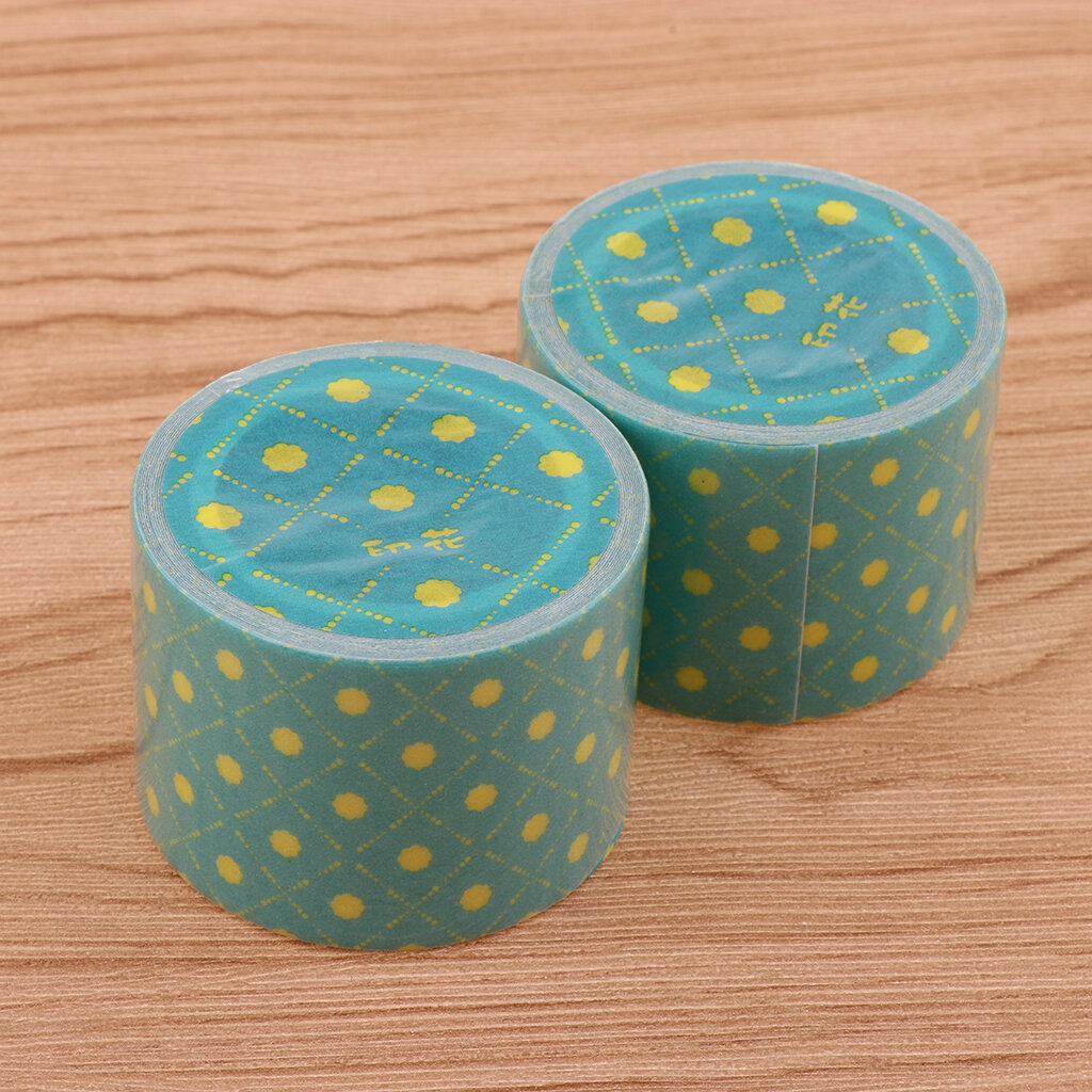 2 рулона клейкой ленты васи с цветочным узором, декоративная клейкая лента васи из бумаги