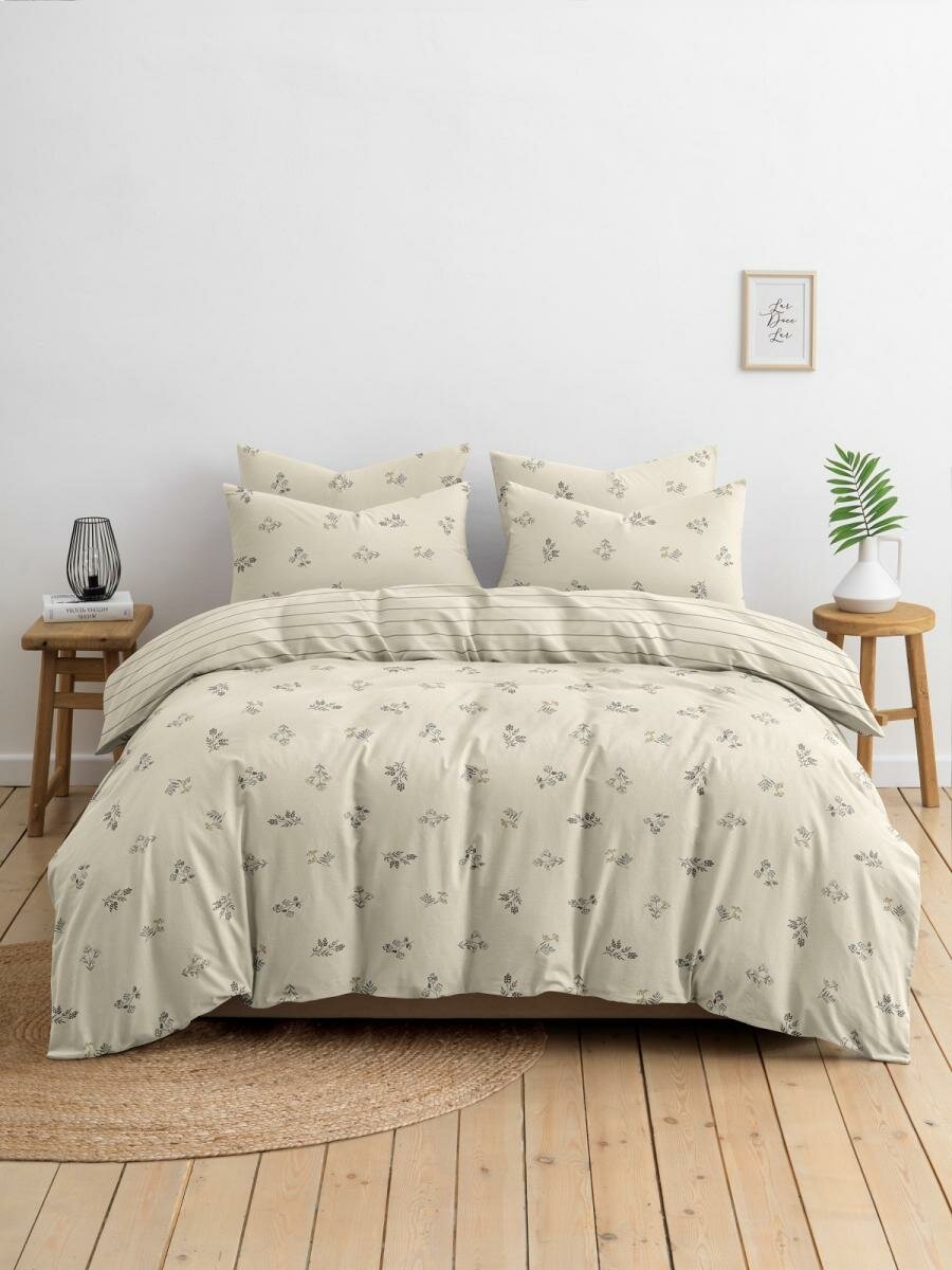 Постельное Белье Ночь Нежна Вилладж 20370-1+20369-1 Перкаль ЭКО евро (50х70)