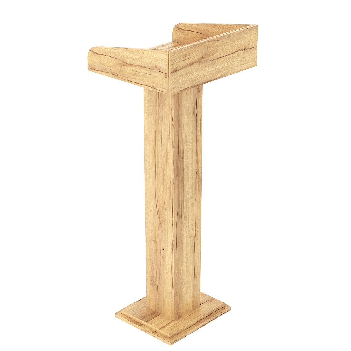 Трибуна-кафедра для выступлений на подставке №4, Дуб Золотистый. Производитель товара - компания ТОБ.