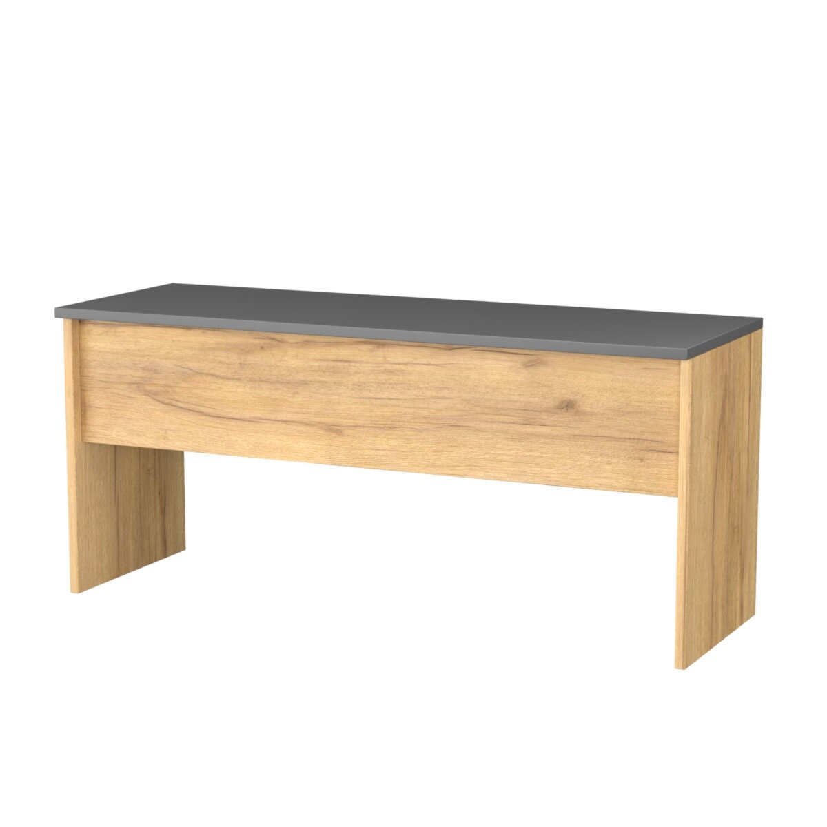 Скамейка для раздевалок №2-3, Дуб Золотистый и Темно-Серый. Производитель товара - компания ТОБ.