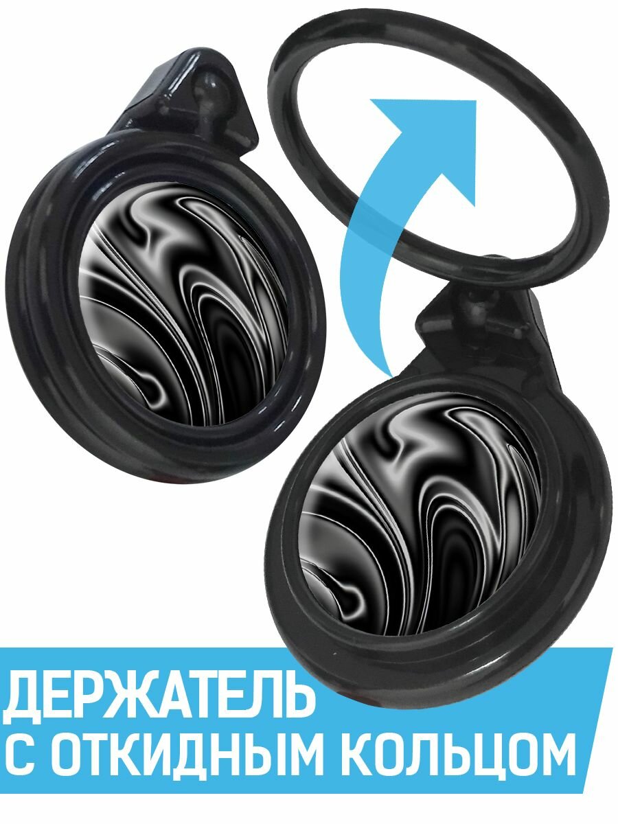 Попсокет Krutoff "Нефть", для телефона, металл, пластик, клеевой слой
