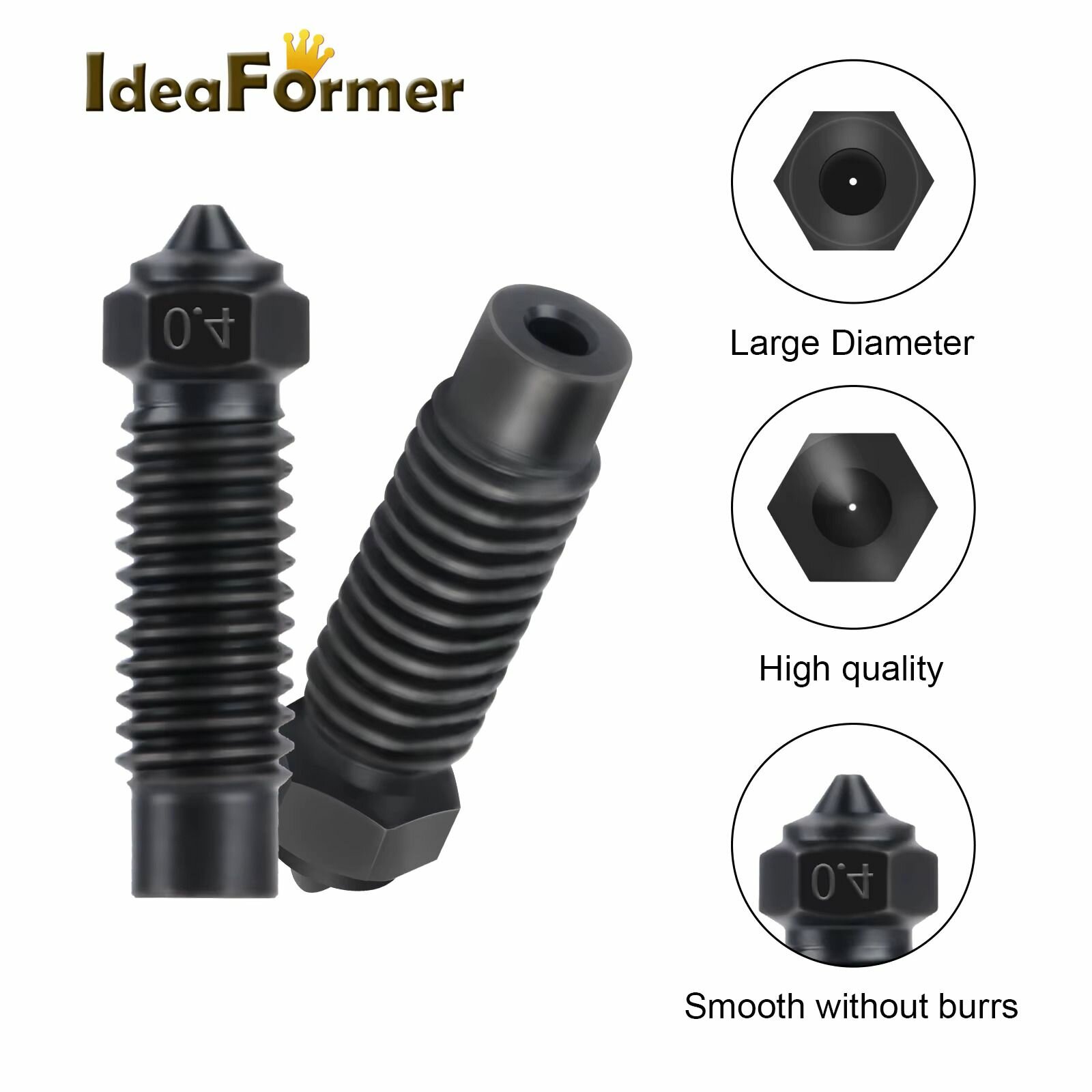 Насадки для 3D-принтера IdeaFormer для Elegoo Neptune 4 0.4 мм1pcs