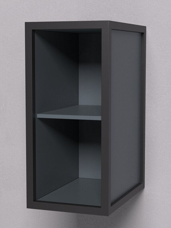 Антресоль узкая, глубокая А-04 "стронг" в стиле лофт, Темно-серый