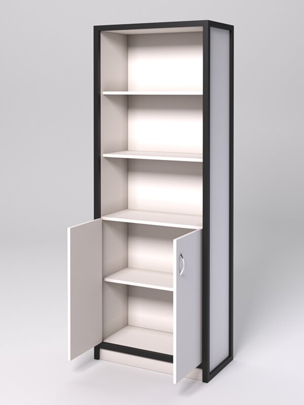 Шкаф офисный открытый Ш-43 "стронг" в стиле лофт, Белый. Производитель товара - компания Westcom.