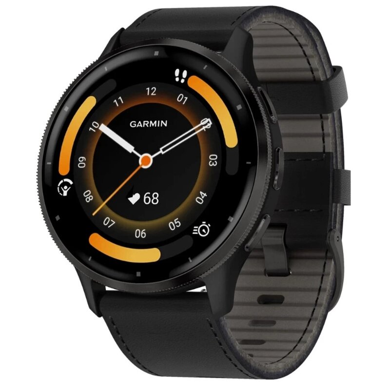 Умные часы Garmin Venu 3 Black Leather Band 0100278452