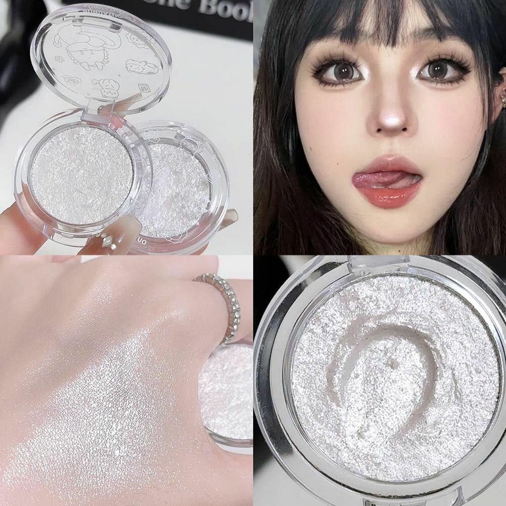 Глянцевая пудра, Матовые белые тени для сияния глаз.