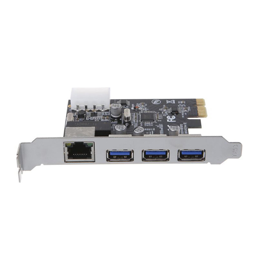 Сетевая карта PCIE Gigabit Ethernet PCI-E Multi / O с 3-Портовым контроллером USB 3.0